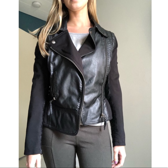 TCEC | Jackets & Coats | Tcec Black Vegan Leather Jacket M | Poshmark